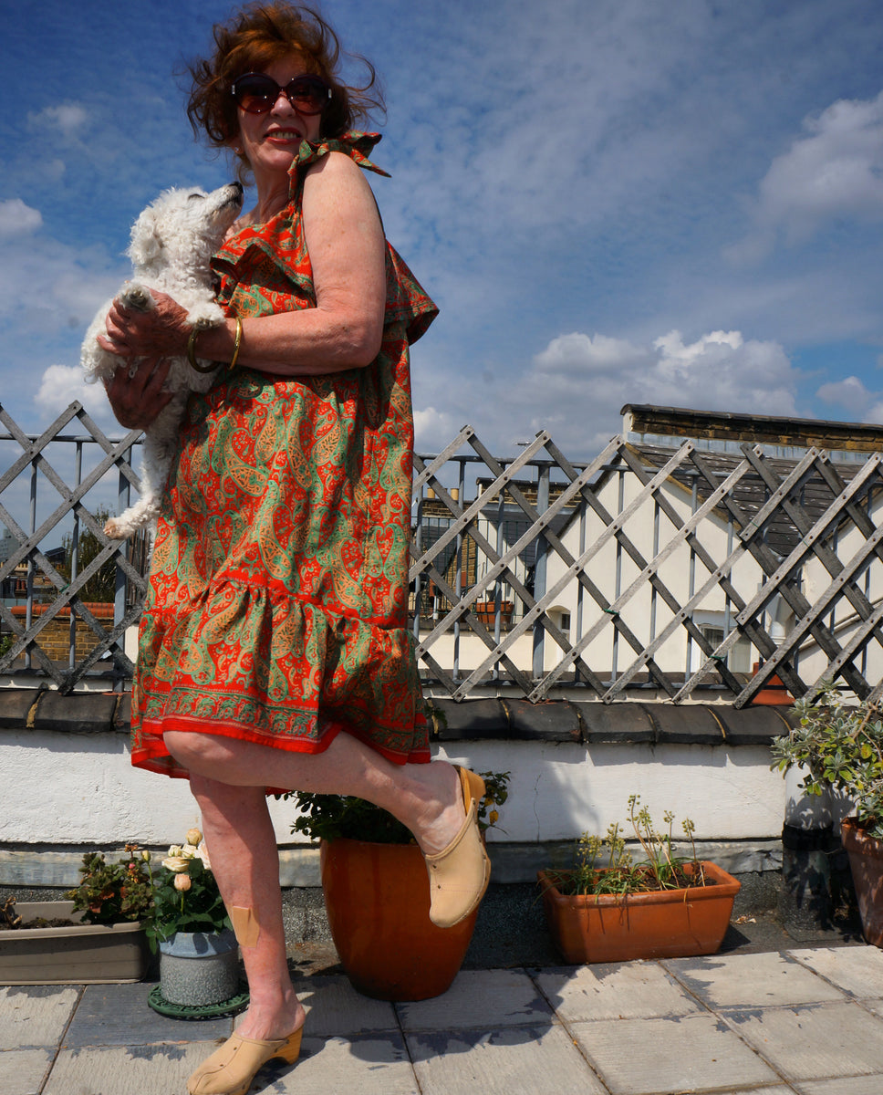 Pure Silk Tash in Chilli – Bougainvillea London